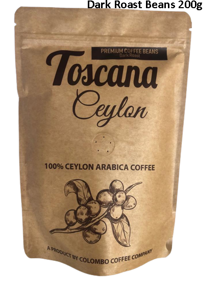 Product Details: 200g Toscana Ceylon Premium Sri-Lankan coffee
