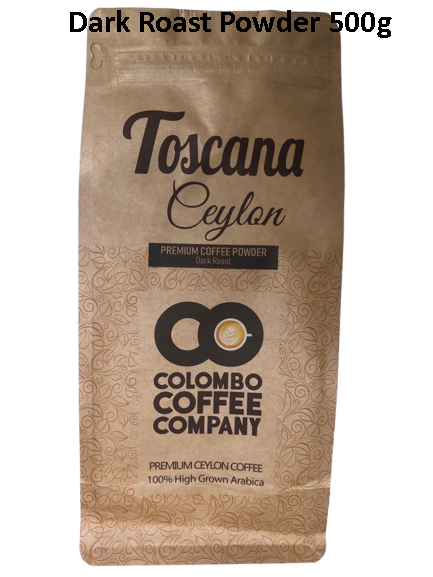 Product Details: 500g Toscana Ceylon Premium Sri-Lankan coffee