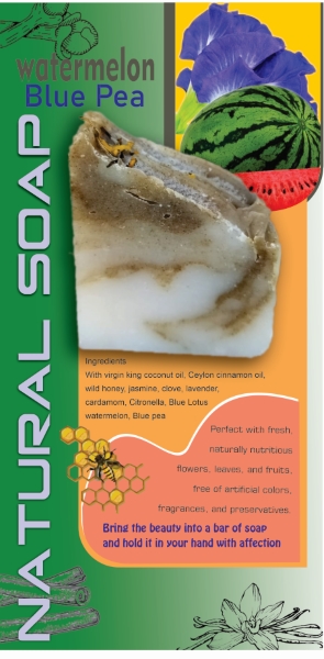 Product Details: Natural soap (watermelon, Blue pea)