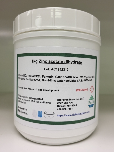 Product Details: 1kg Zinc acetate dihydrate